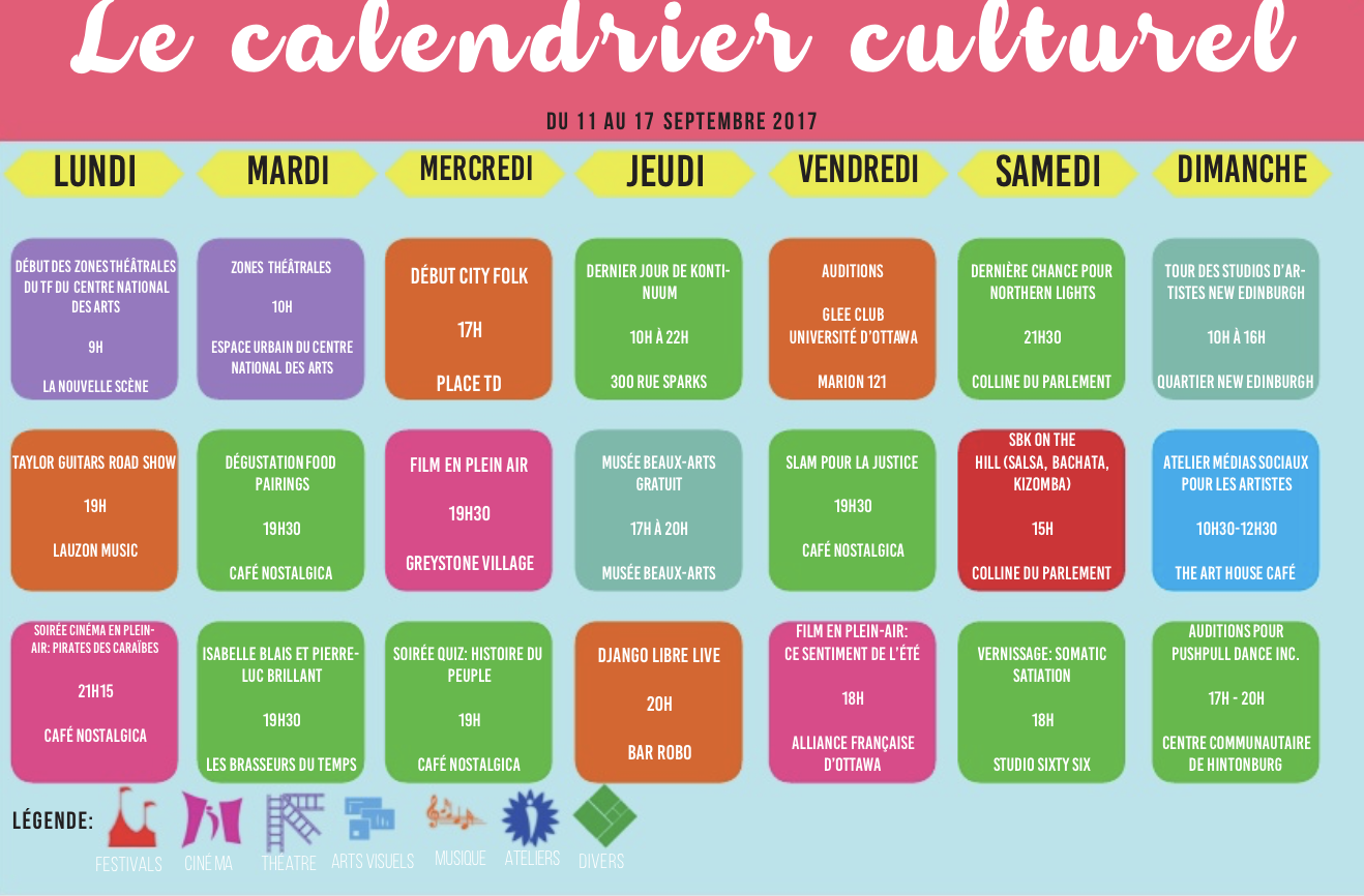 Calendrier culturel 11 septembre – La Rotonde